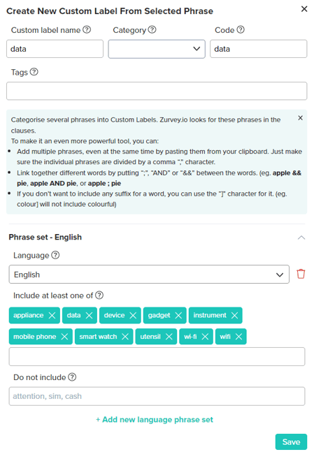 Custom Label Creation & Management